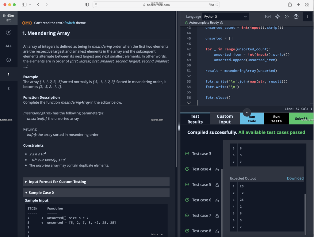 Hackerrank 代考 Python 笔试oa代写全过 Tutor Cs 代写